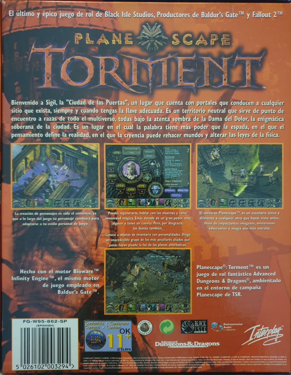 Planescape: Torment PC Big Box | Mansión Derceto